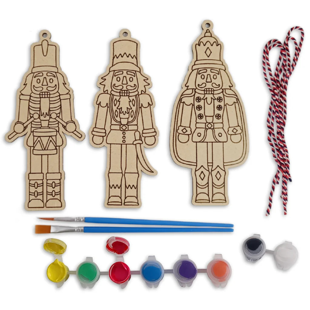 Christmas Nutcracker Soldiers Painting Craft Kit - Seasonal Supplies