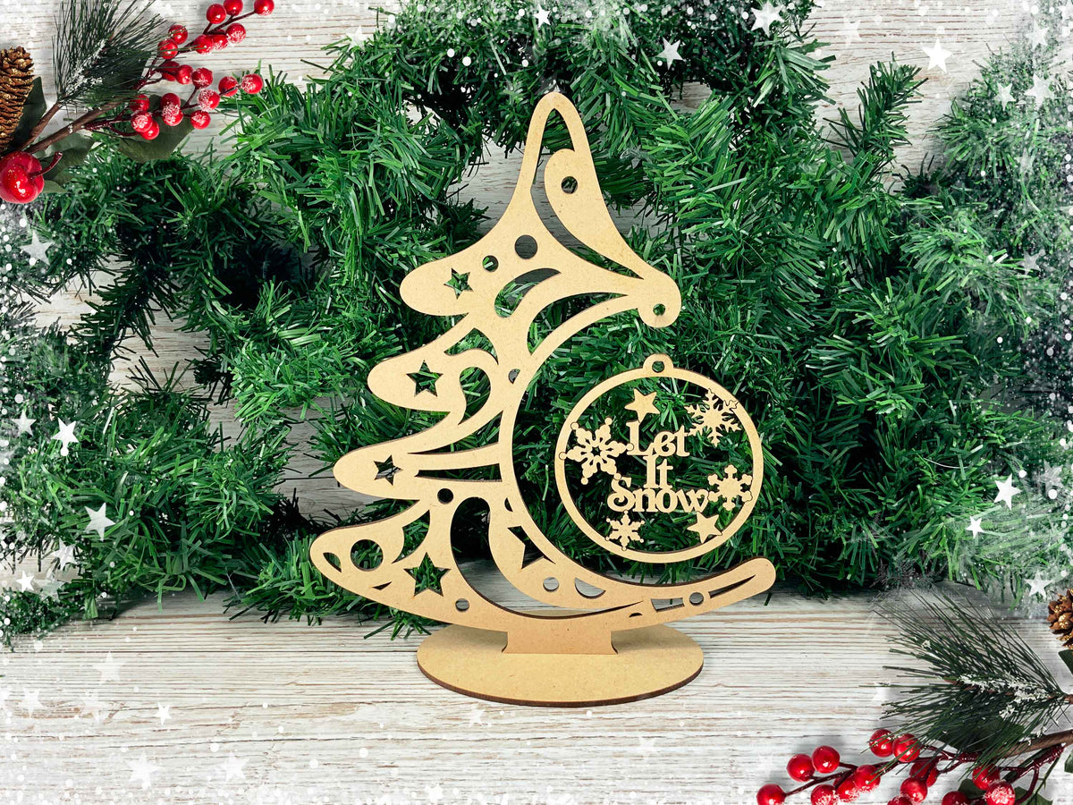 Freestanding Festive Bauble Tree - Make your Christmas Merry & Bright