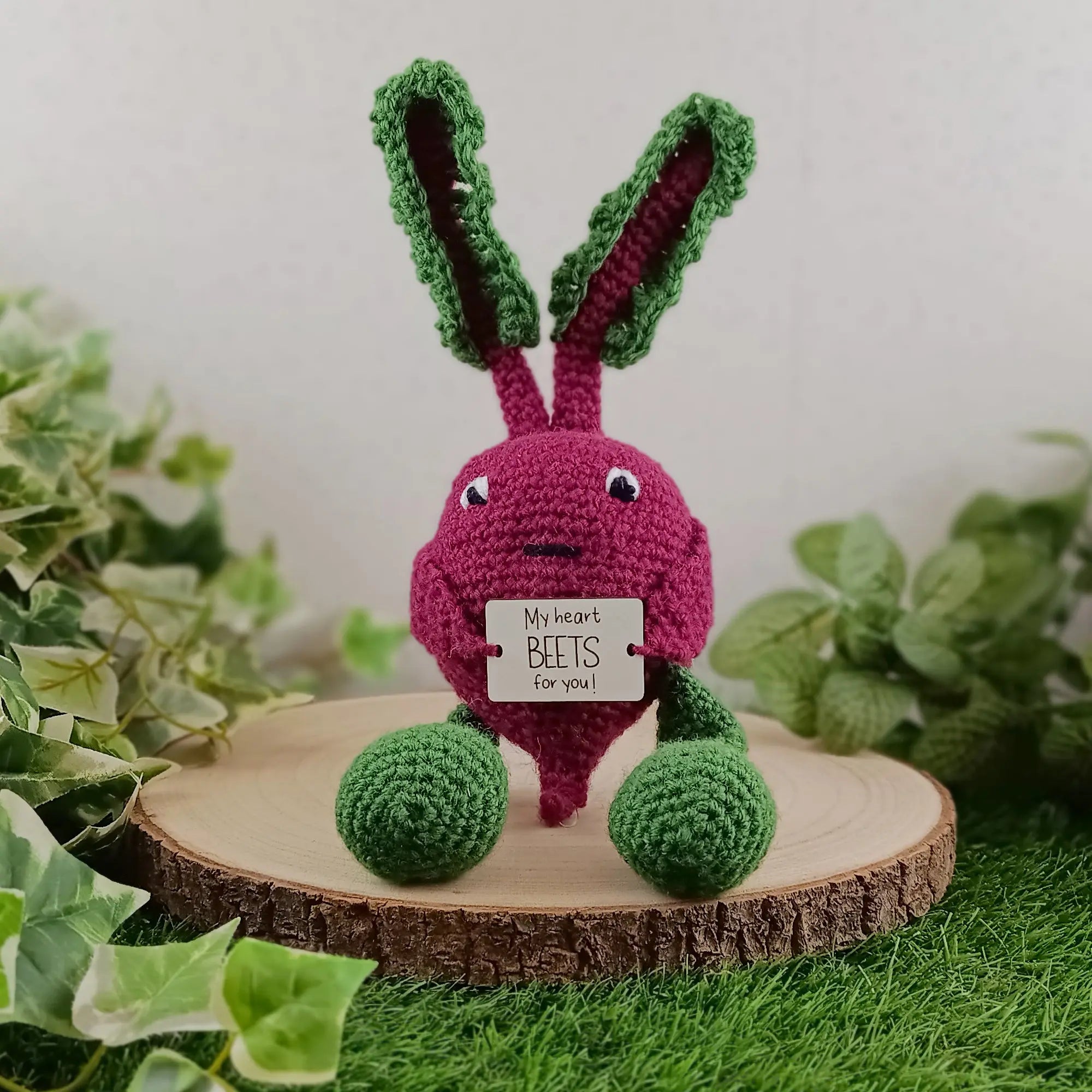 Positive Love Beetroot Crochet - Handmade Expression of Love Gift