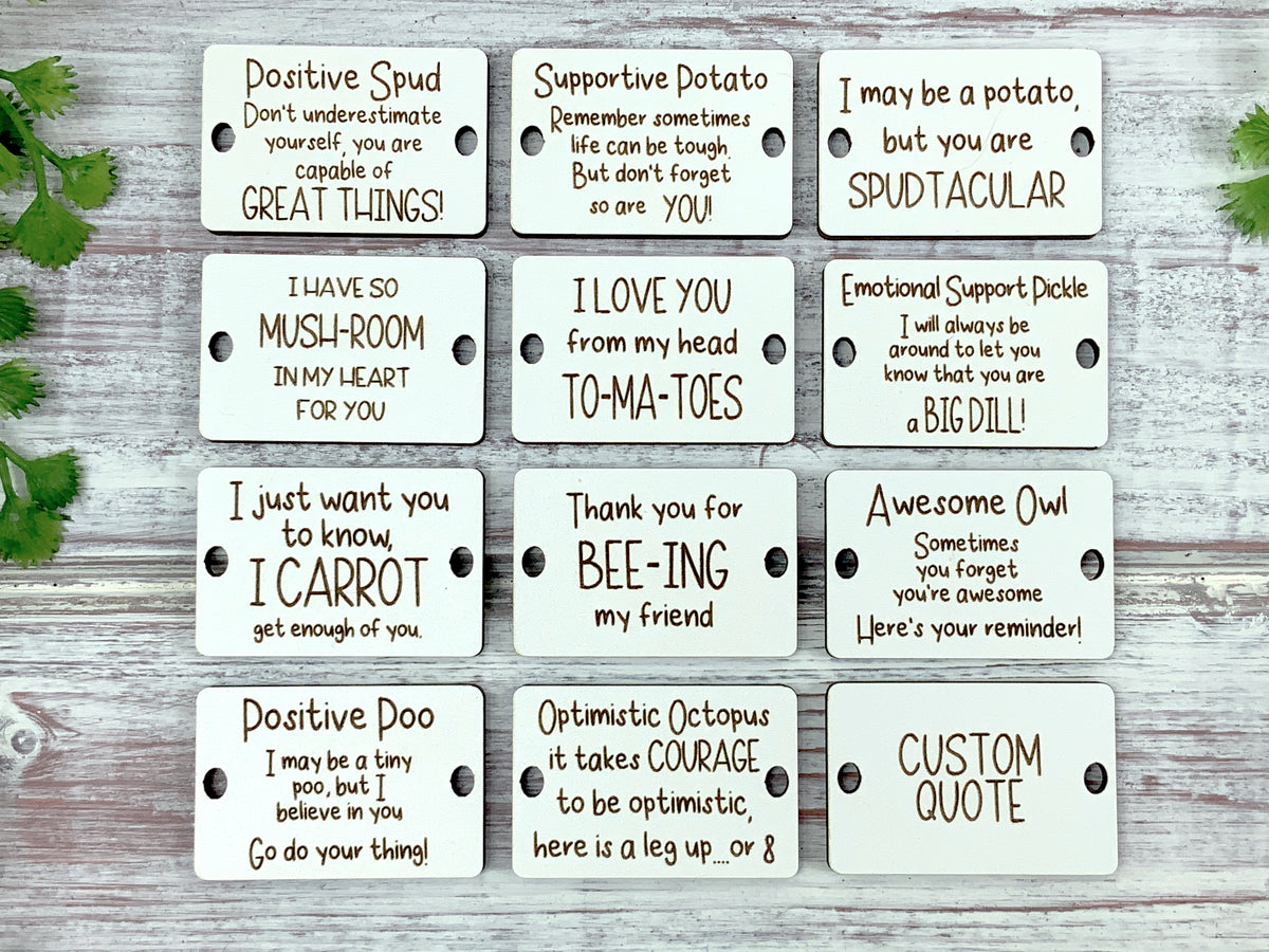 Positive Potato Engraved Signs - Crafted for Positivity and Joy