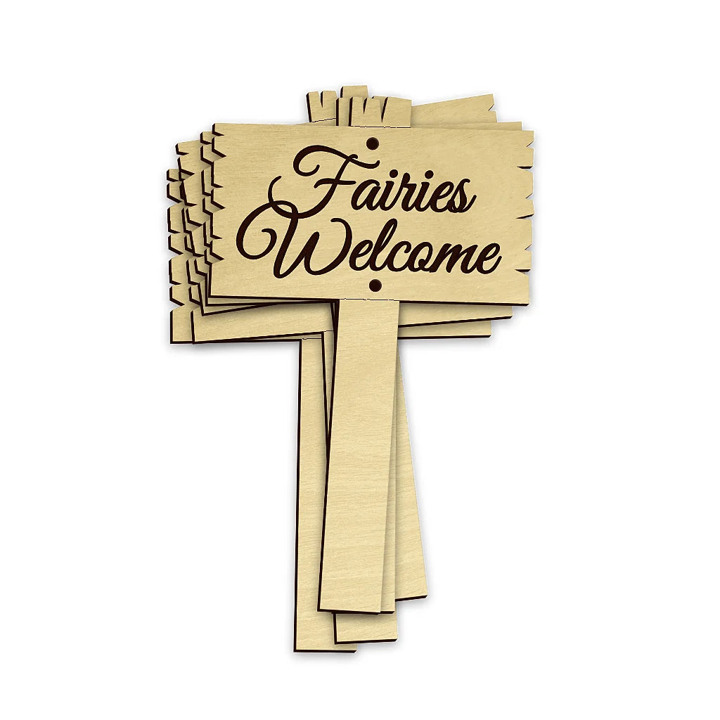 Fairies Welcome Garden Sign Posts - Bring Fairy Garden Dreams to Life