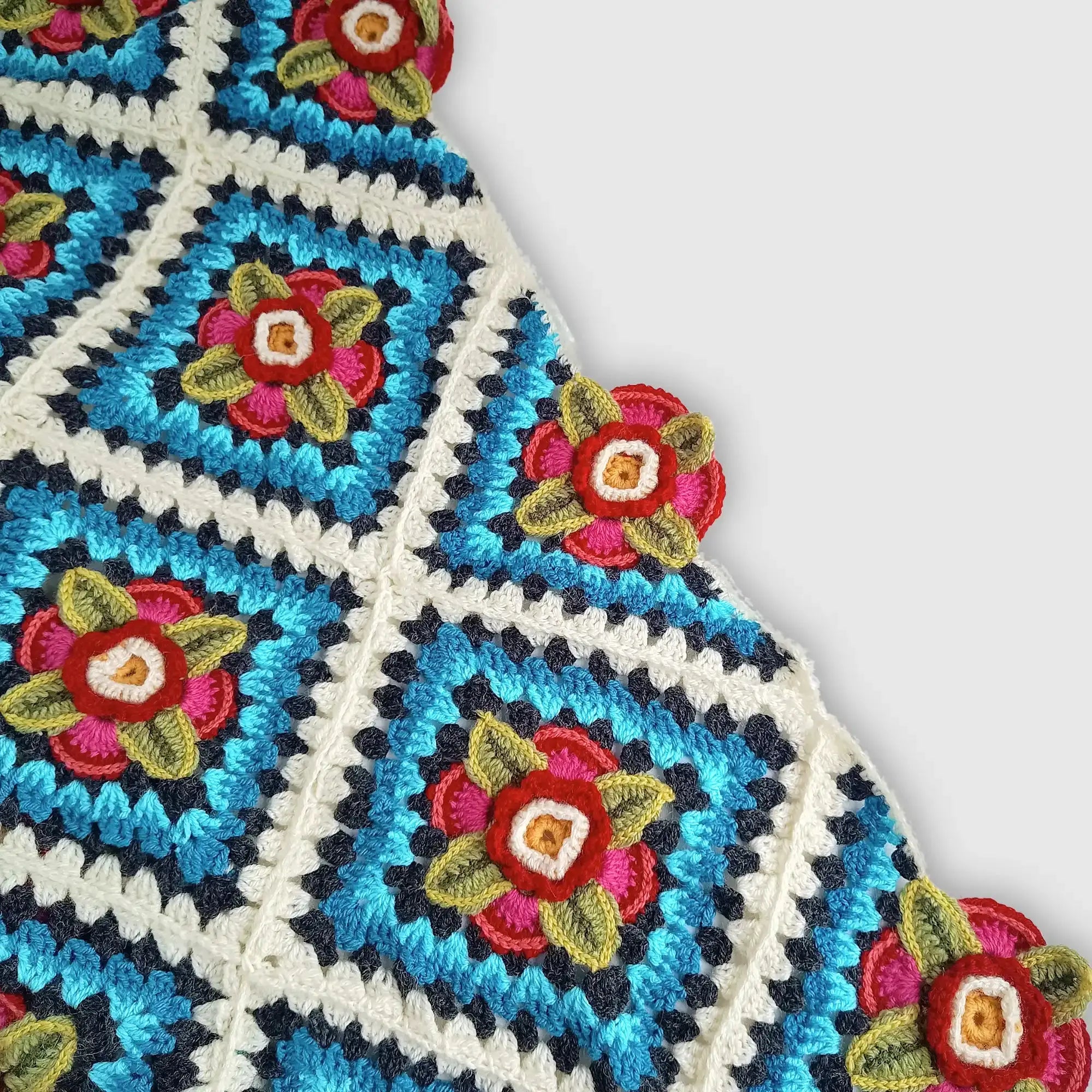 Mexican Diamonds Crochet Throw - Handmade Janie Crow Blanket Pattern