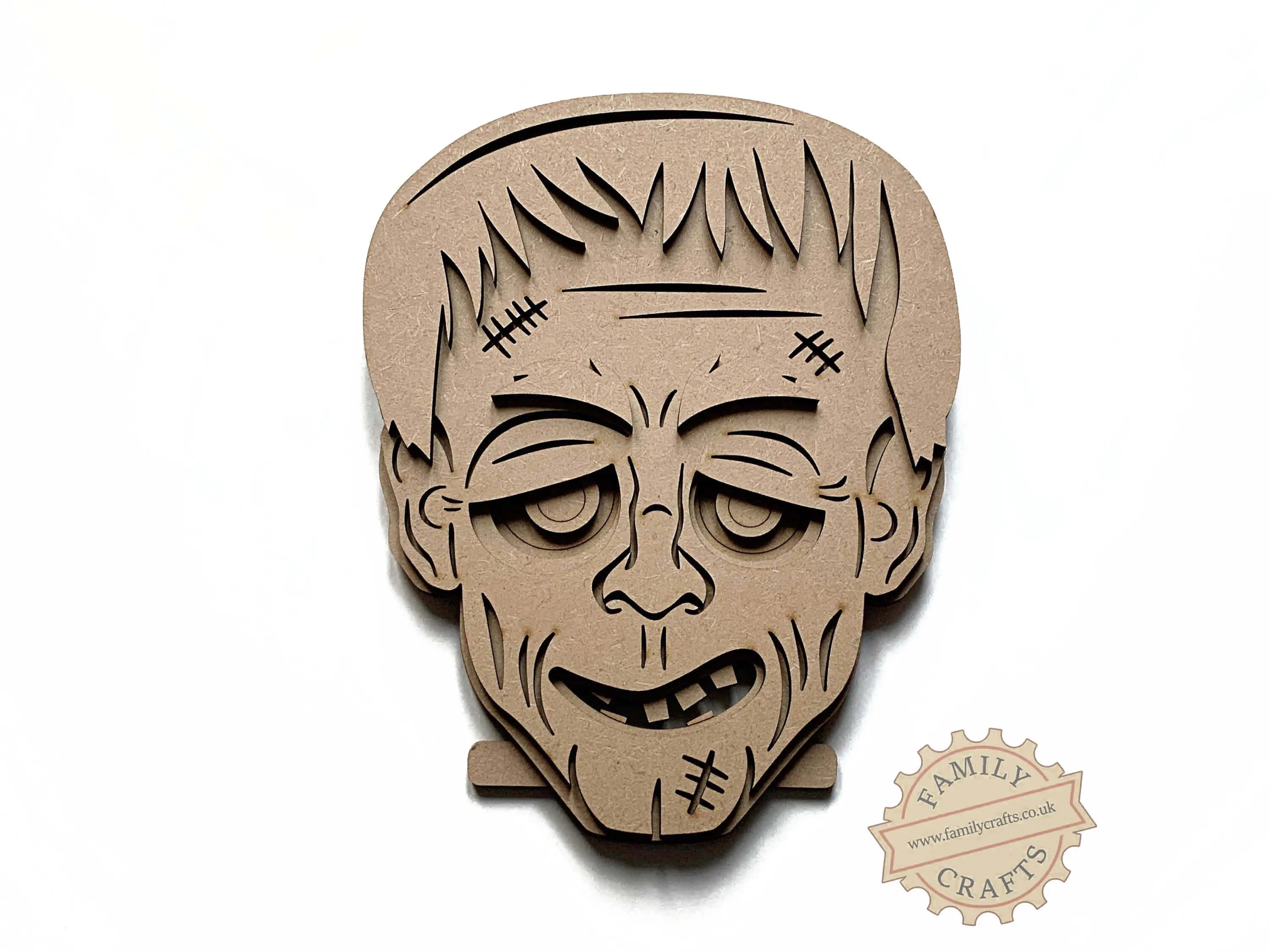 Spooky Halloween Frankenstein Face Wall Plaque - Creep Halloween Decor