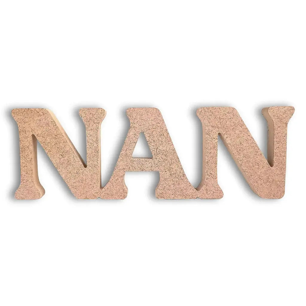 Freestanding Nan Word Craft Shape - Blank Shapes for Craft Projects