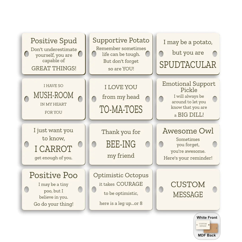 Positive Potato Engraved Signs - Crafted for Positivity and Joy