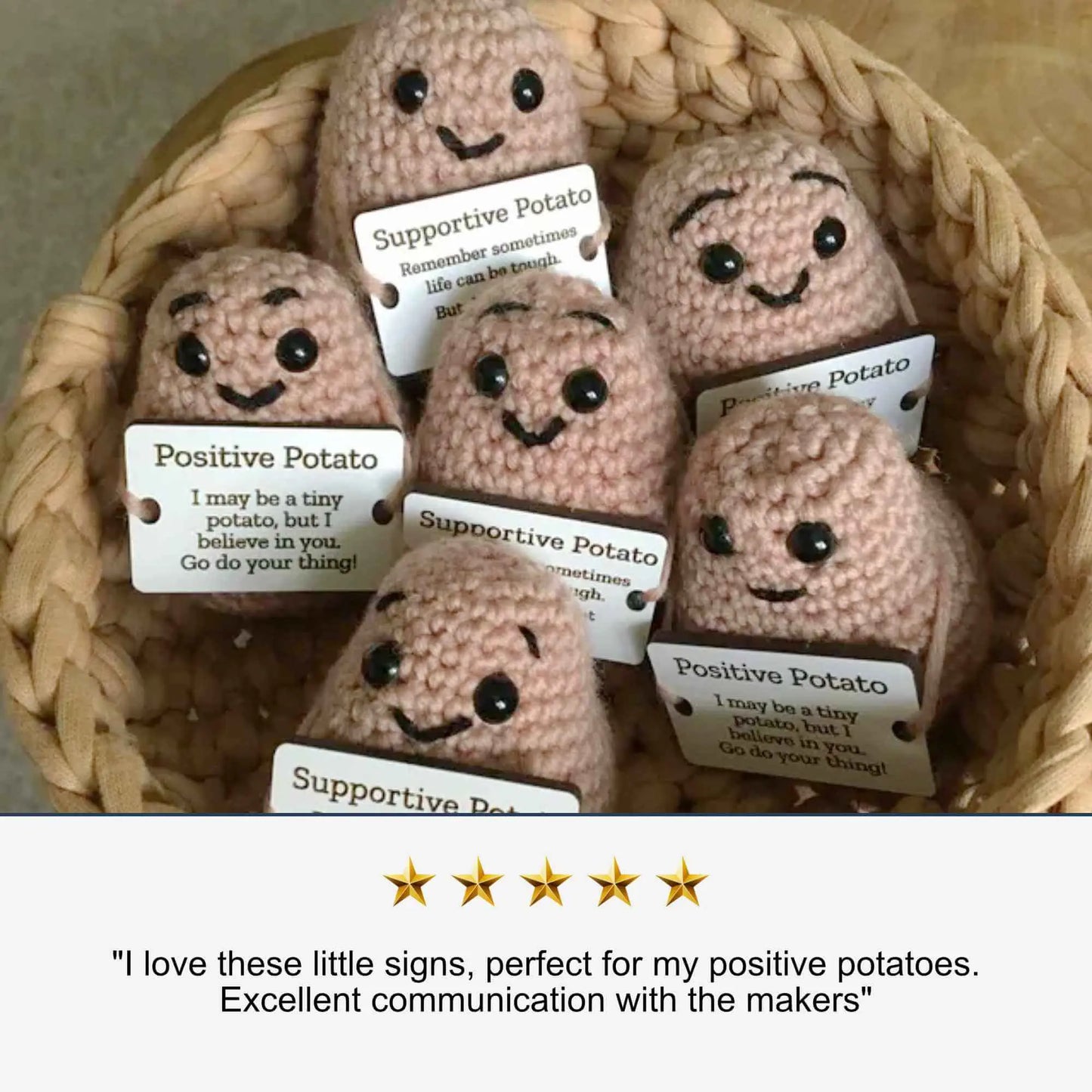 Positive Potato Engraved Signs - Crafted for Positivity and Joy