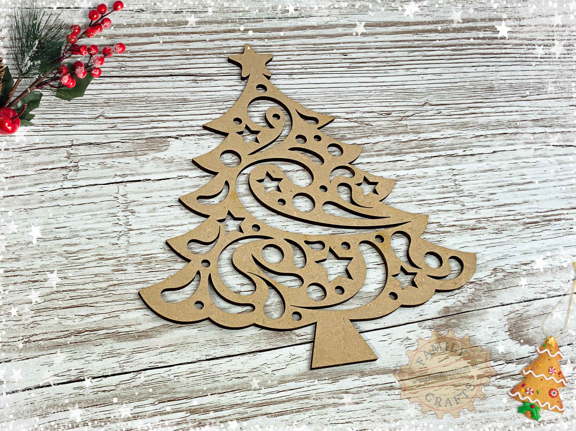 Festive Christmas Tree Craft Blank - Holiday Crafting Essentials