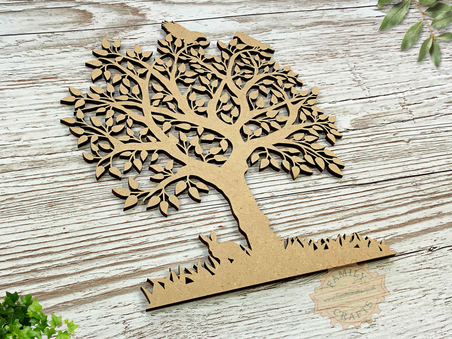 Family Tree with Birds and a Rabbit Craft Shape - Embrace Whimsy!