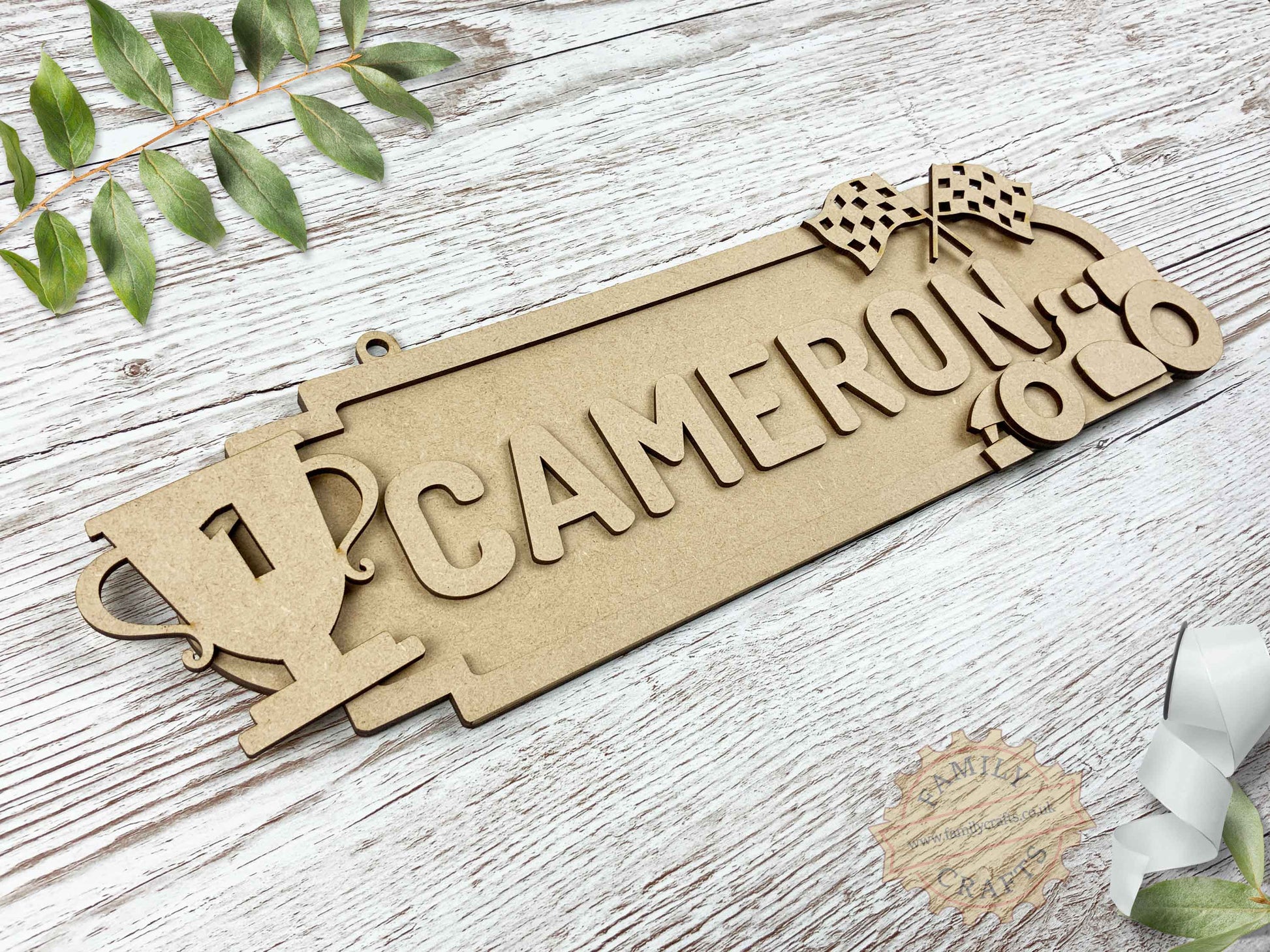 Personalised Formula 1 Name Sign - Dynamic Kids Room Signage