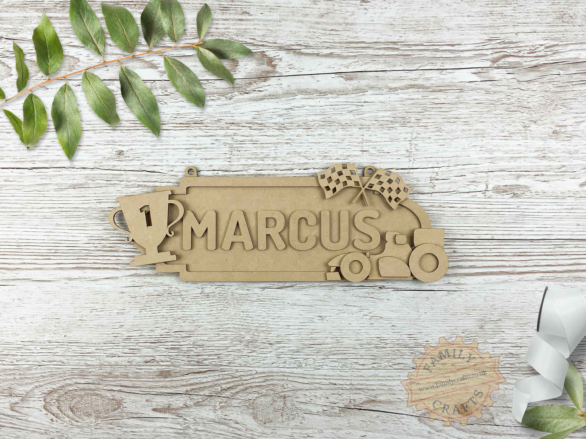 Personalised Formula 1 Name Sign - Dynamic Kids Room Signage
