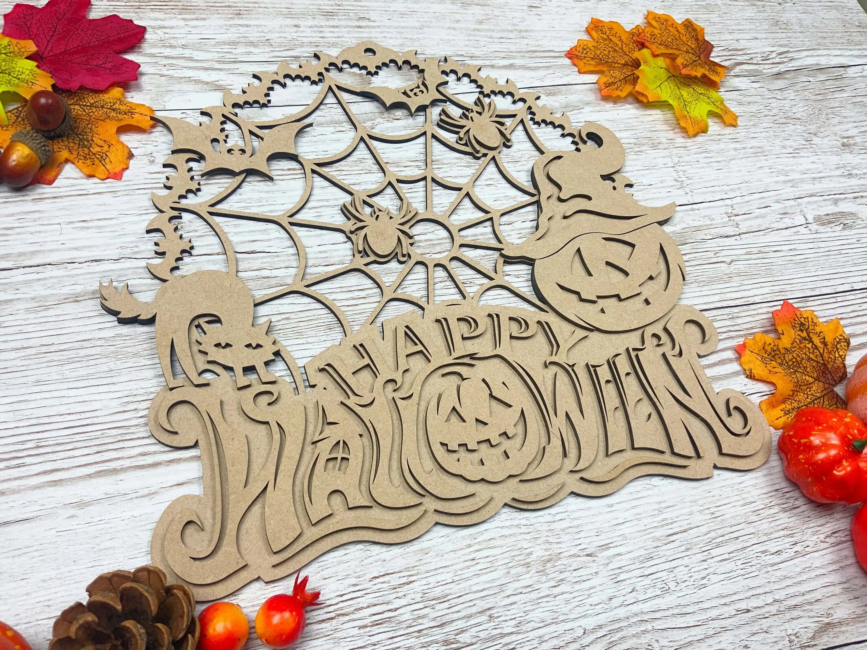 Happy Halloween Spooky Sign - Welcome to our Haunted Gathering